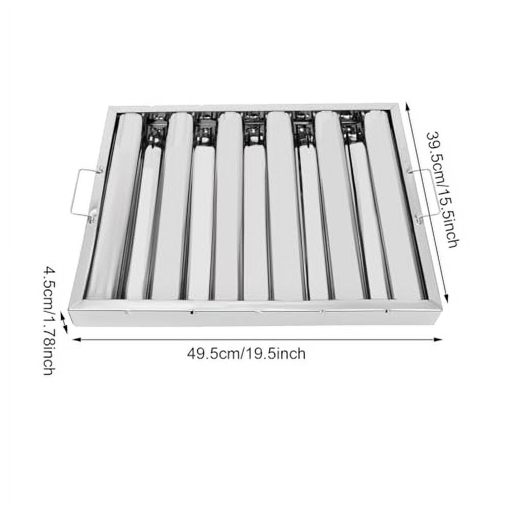 6PCS Hood Filters,19.5"x15.5" Stainless Steel Commercial Kitchen Hood ...