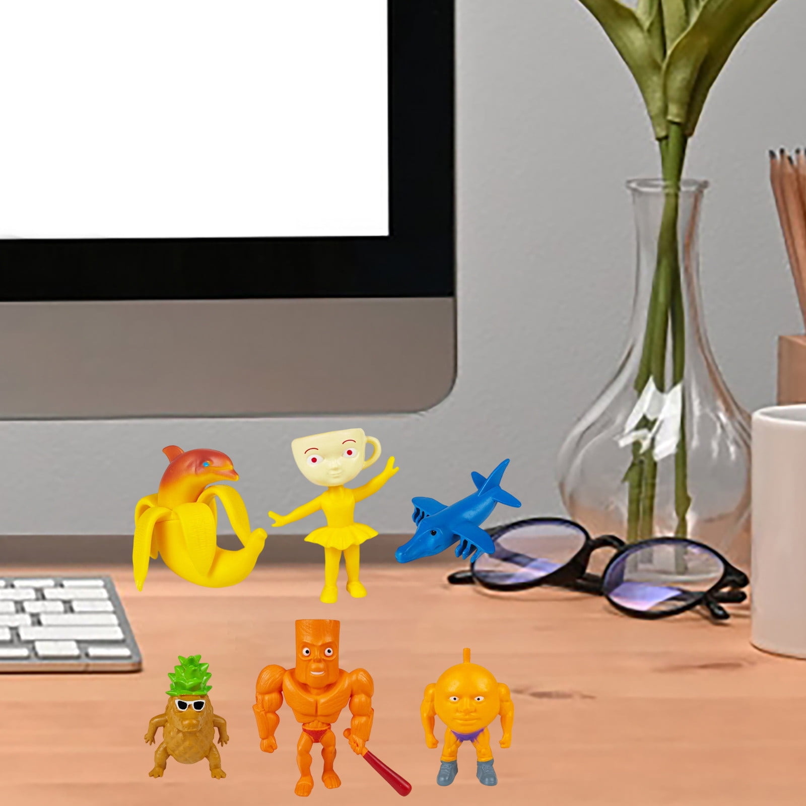 6PCS Italian Brainrot Toy Figures Animals Tralalero Tralala Figure Tung ...