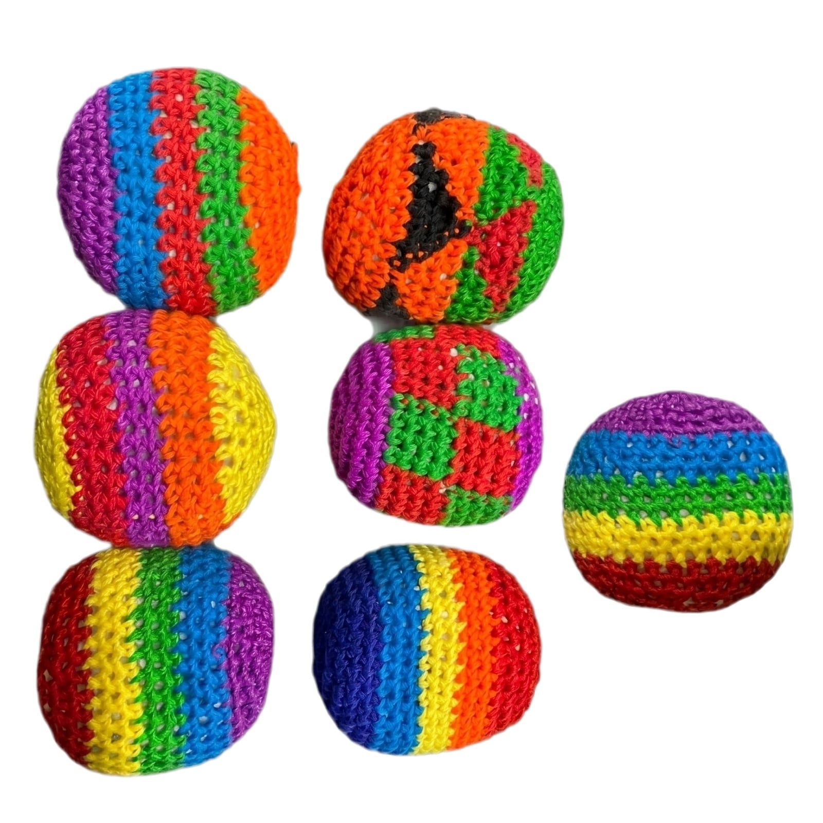 6PCS Juggling Balls Set, Knitting Soft Hacky Sack Bean Bags With No ...