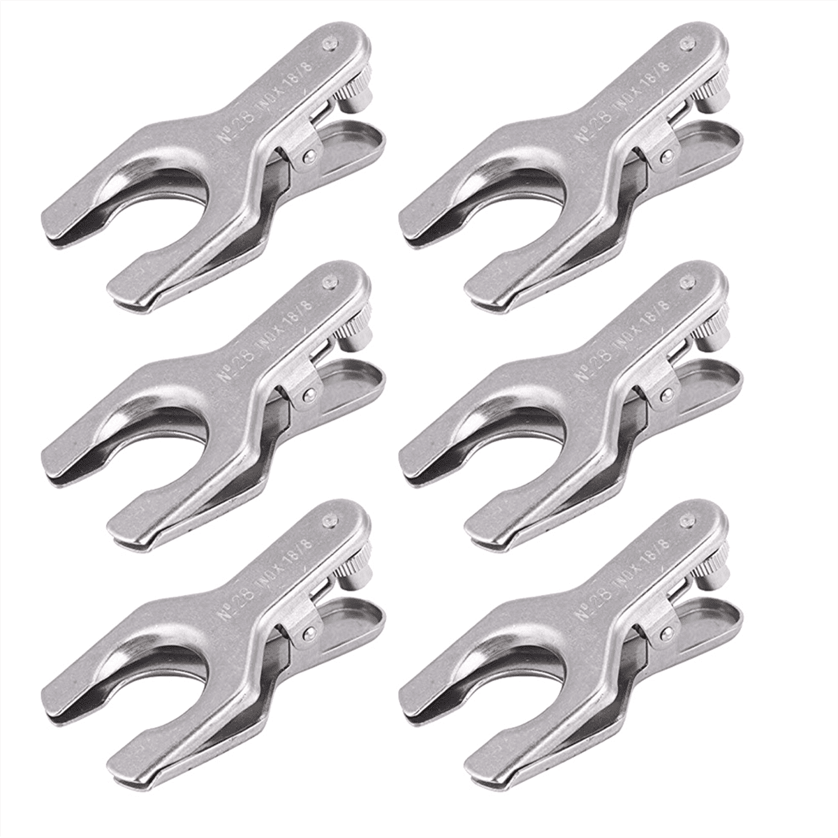 6PCS Lab Clamp, Stainless Steel Pinch Clamp Beaker Holder Flask Metal ...
