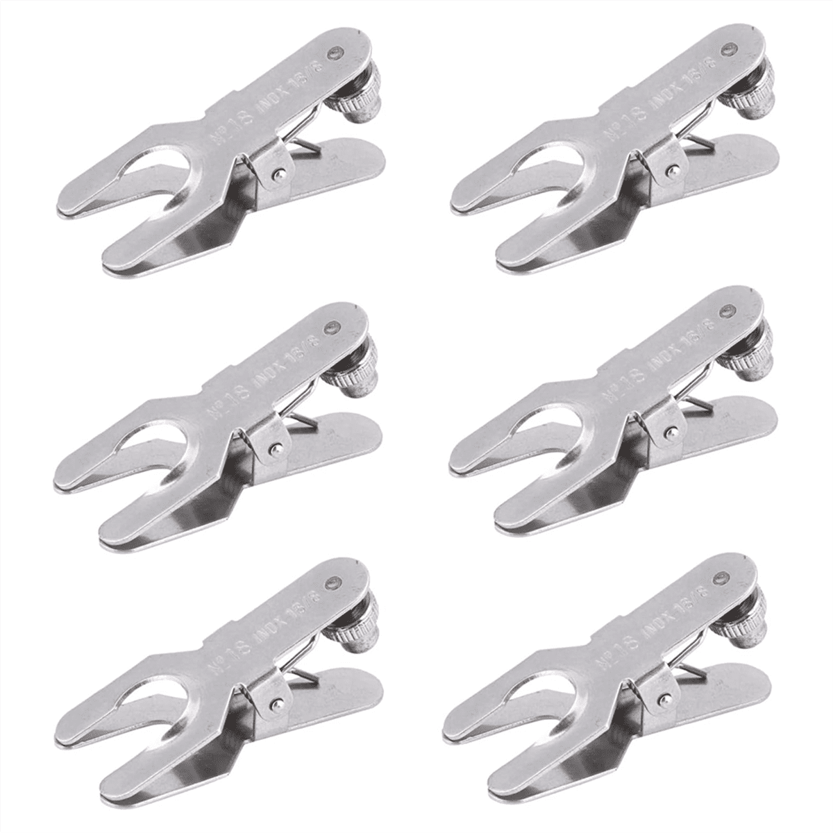 6PCS Lab Clamp, Stainless Steel Pinch Clamp Beaker Holder Flask Metal ...
