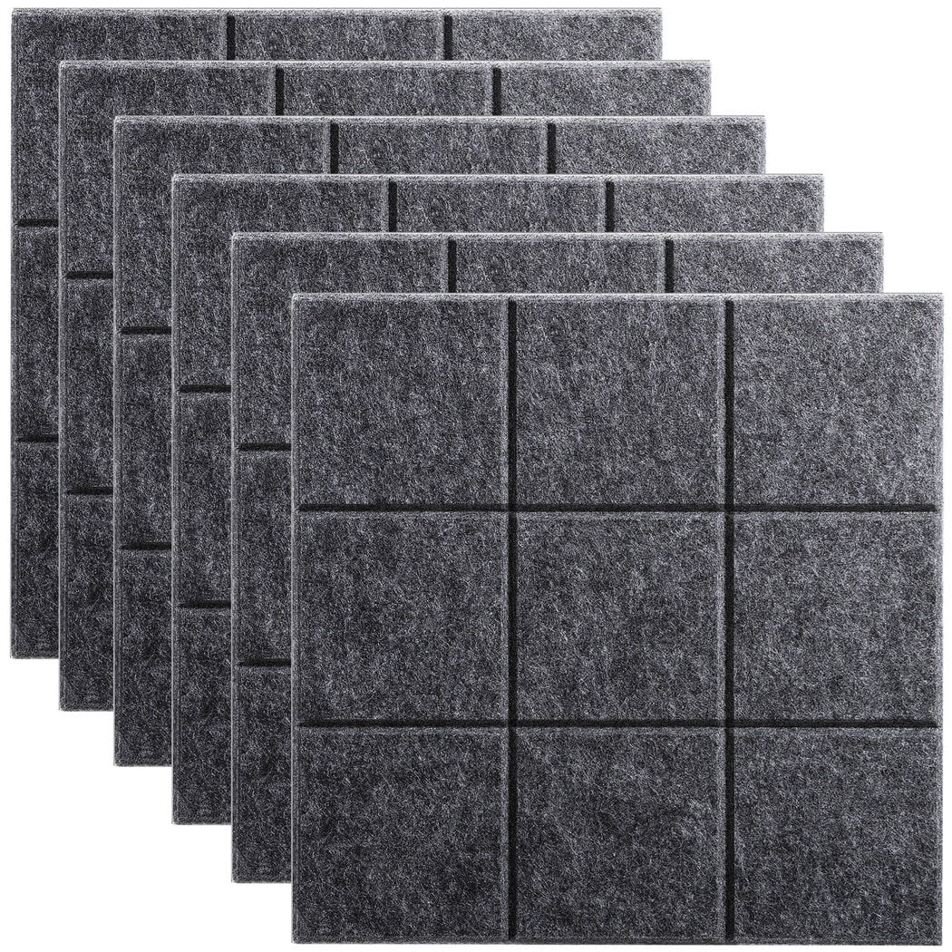 6PCS Large Felt Board Tiles for Wall, 11.8" x 11.8" Felt Notice Boards ...