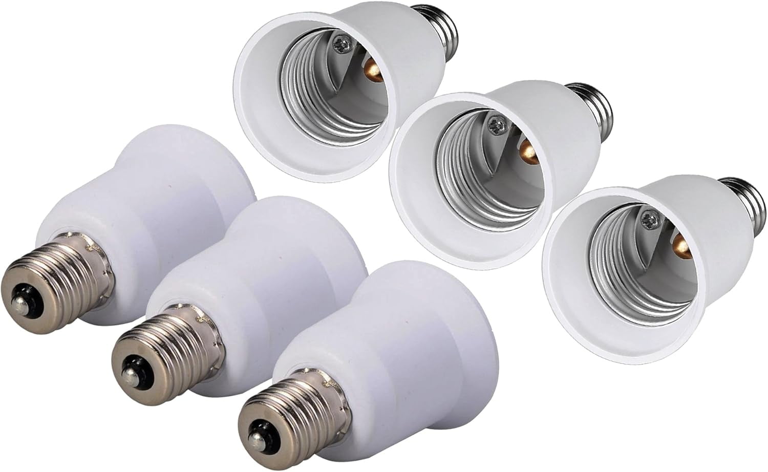 6PCS Light Bulb Socket Adapter, E12 to E26 /E27 Adapter Chandelier ...