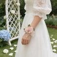 6PCS Light Pink Artificial Carnation Wrist Corsage Set for Weddings ...