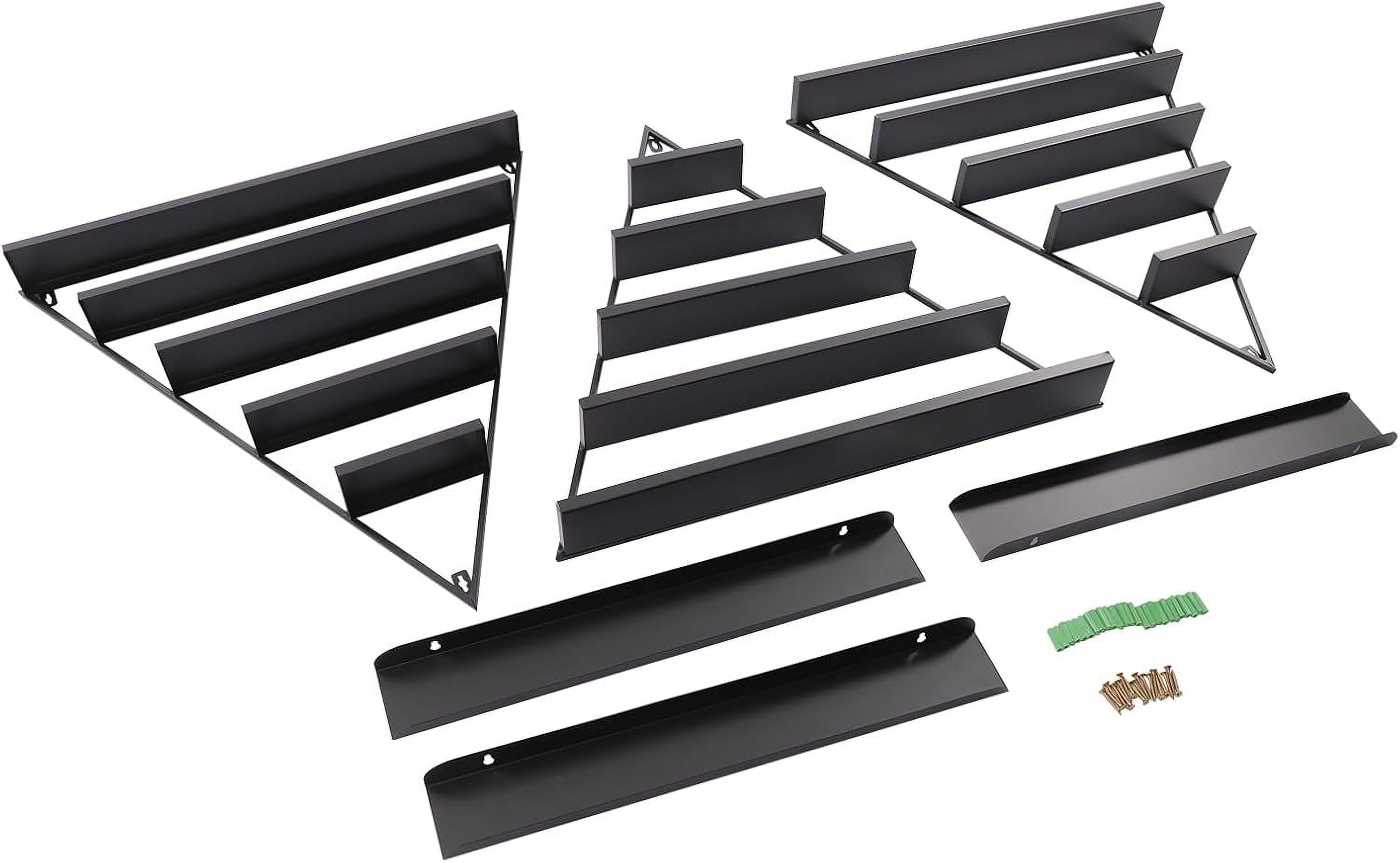 6PCS Metal Wall-Mounted Nail Polish Storage Racks, 5 Tiers Triangular ...