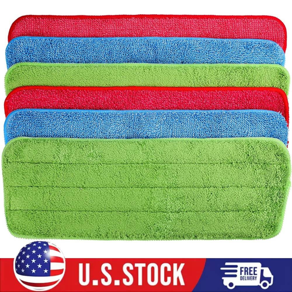 6PCS Microfiber Cleaning Pads Reveal Mop 16.5'' x 5.5'' for Spray Mops ...