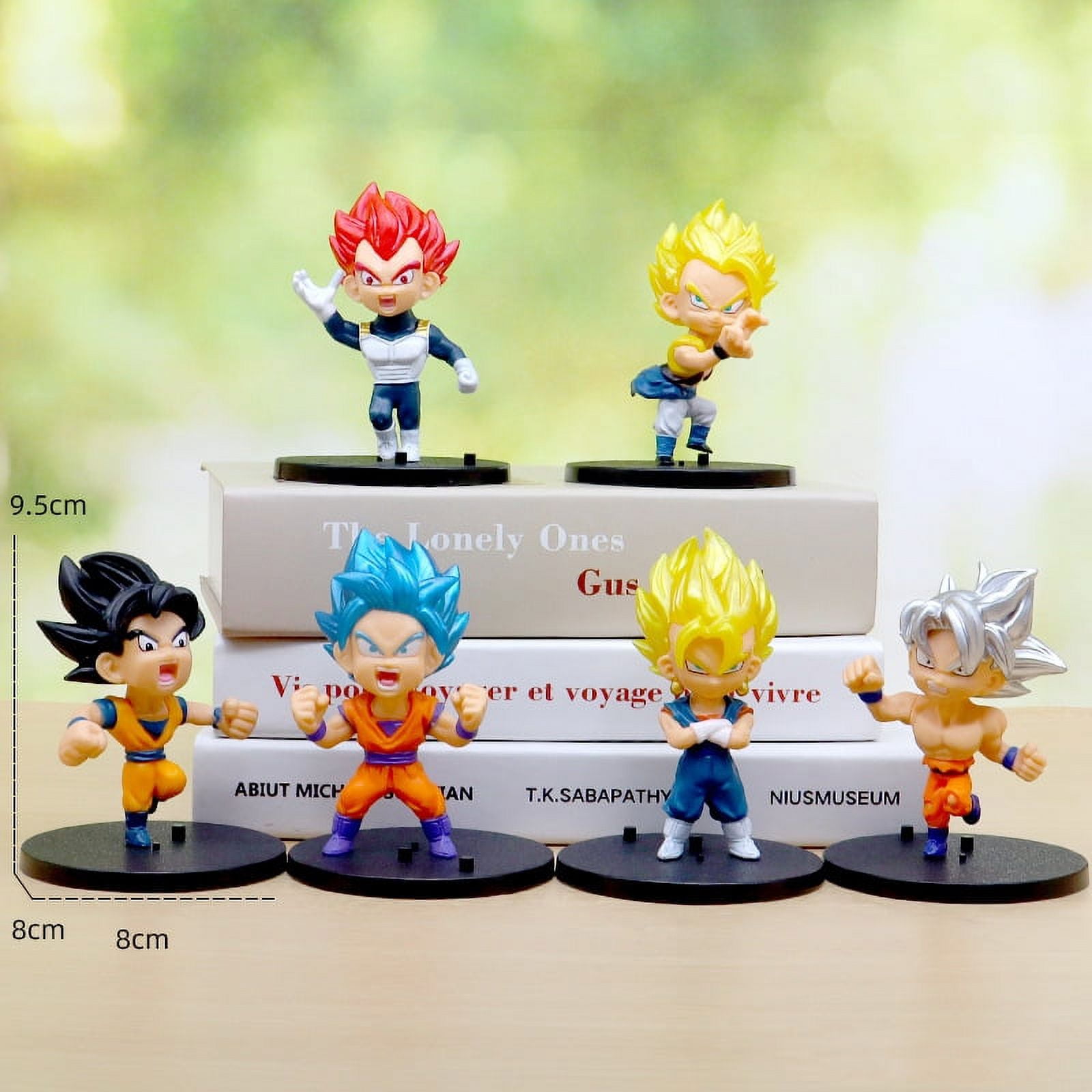 6PCS Mini Dragon Ball Z Figures Super Saiyan Goku Vetega Gotenks Action ...