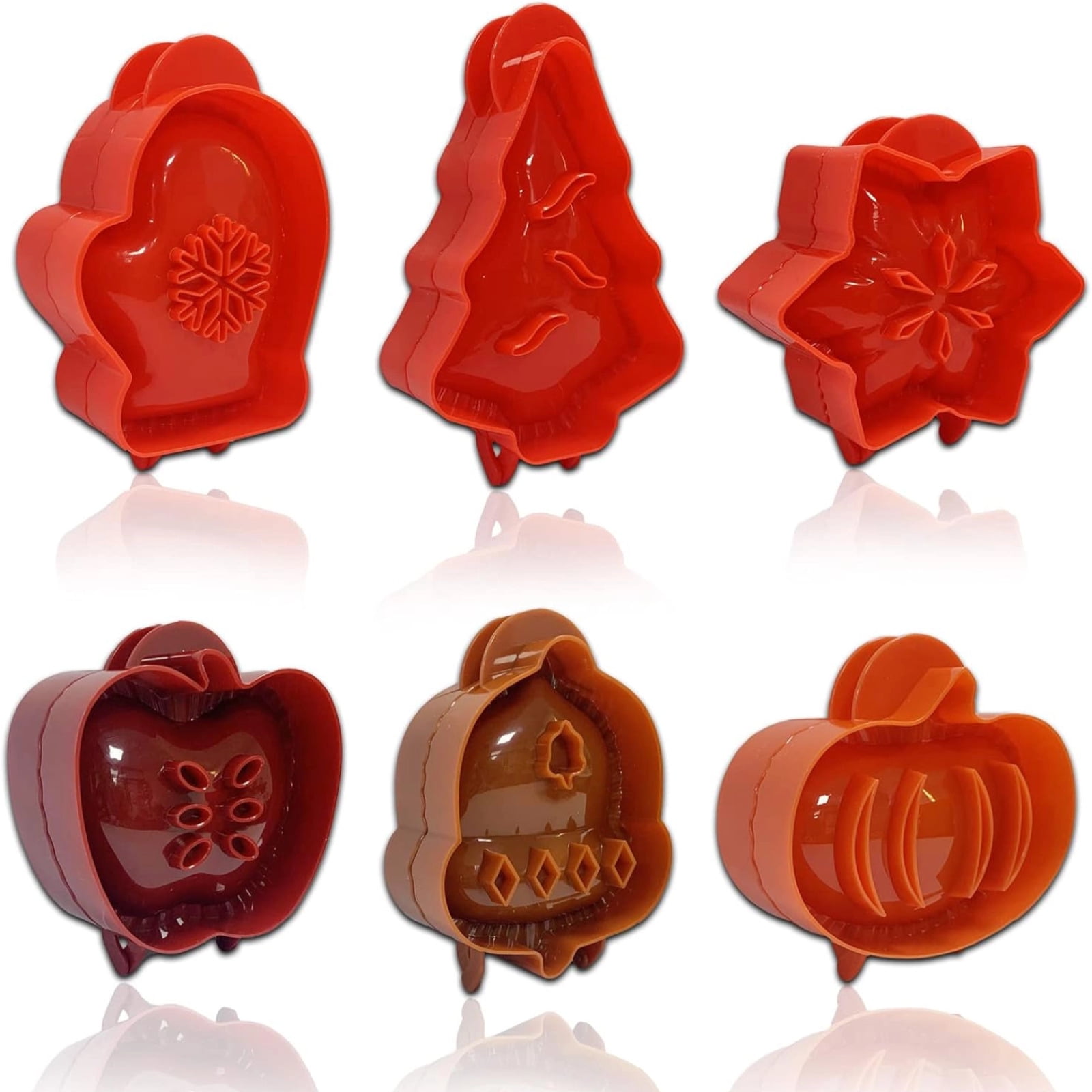 6PCS Mini Pie Molds Halloween for Baking, Thanksgiving Hand Pie Press ...