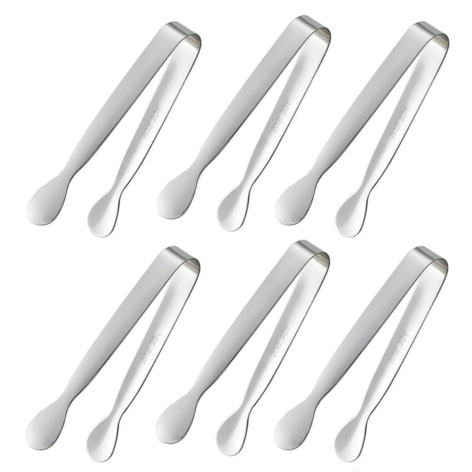 6PCS Mini Small Tiny Tongs, 4.25Inch Stainless Steel Small Tongs for ...