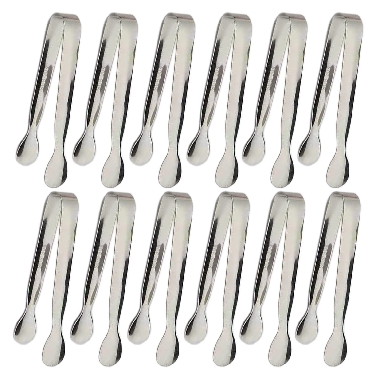 6PCS Mini Sugar Tongs 4.25Inch Stainless Steel Small Serving Tongs ...