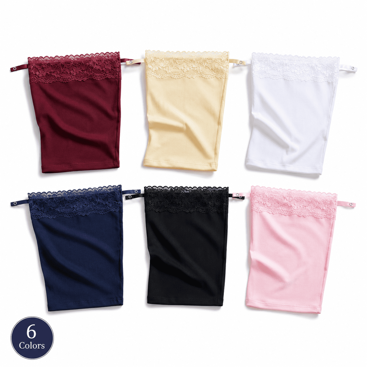 6PCS Modesty Panels for Low Cut Tops, Women's Lace Clip-on Imitation ...