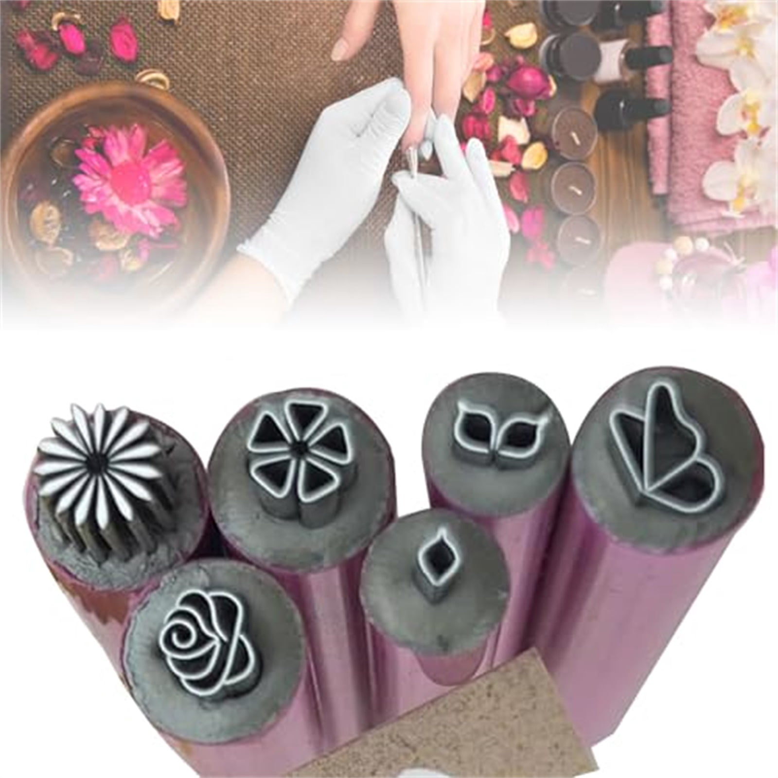 6PCS Nail Art Stamp Pen Set, Nail Art Flower Stamp Pen, Nail Graffiti ...