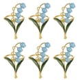 6PCS Napkin Rings for Table Setting Alloy Delicate Serviette Buckles ...