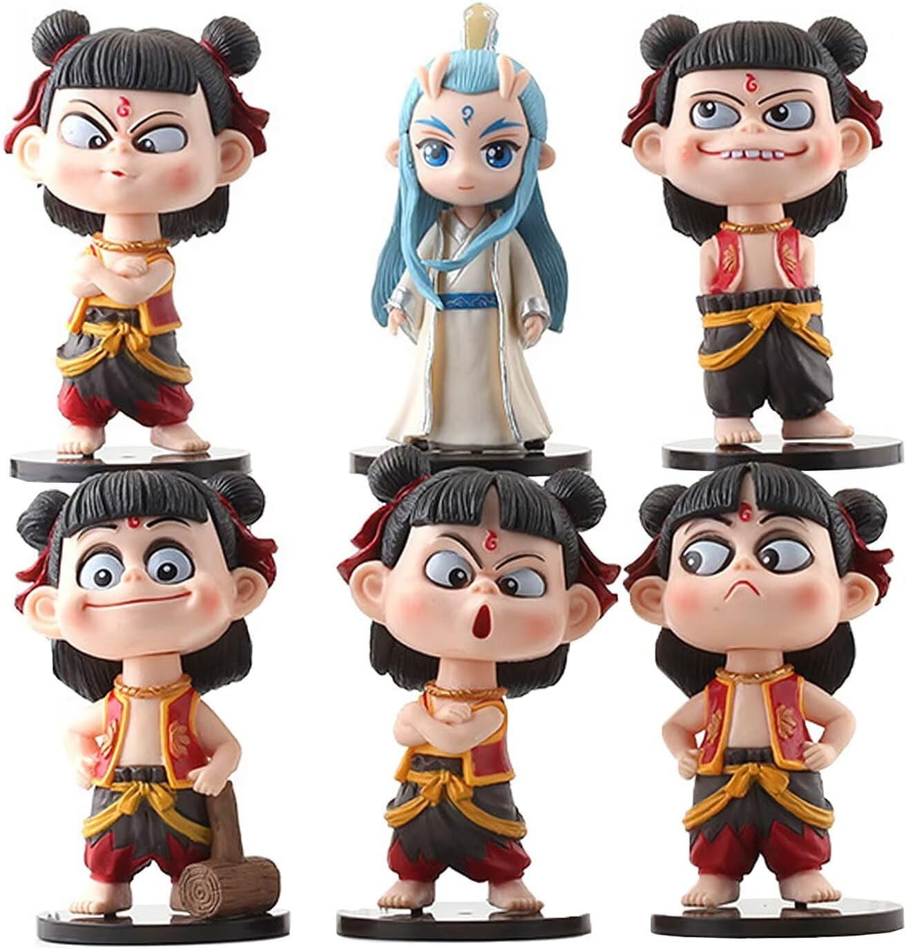 6PCS Ne Zha 2: Devil's Fury Action Figures Set，Nezha 2，Ne zha 2 Toys ...