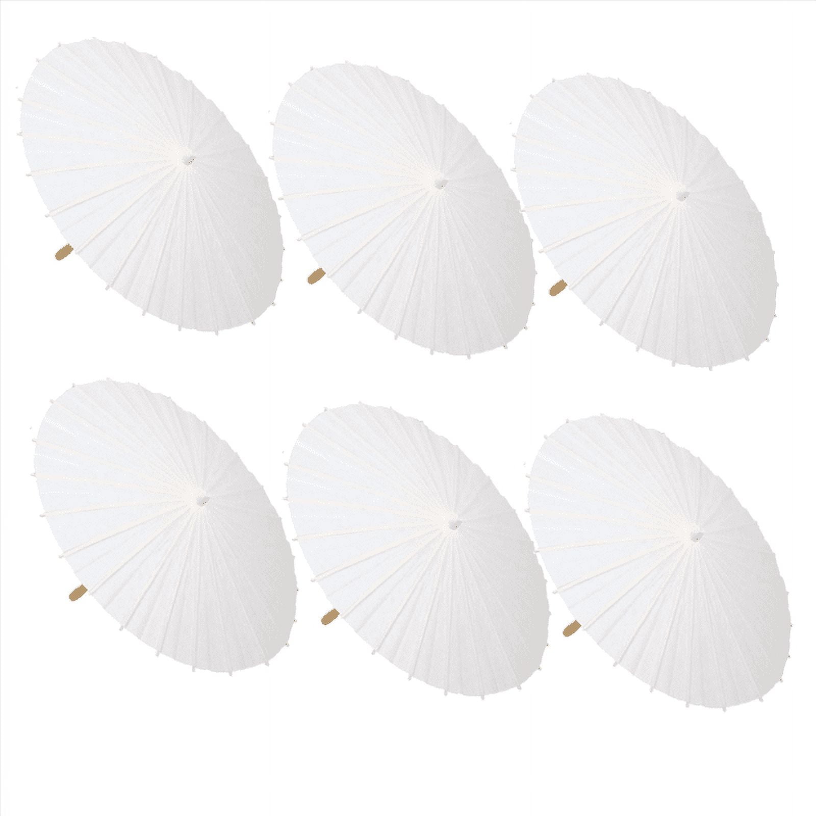 6PCS Paper Parasol Wedding Umbrella Party Favor 60cm Bamboo Umbrellas ...