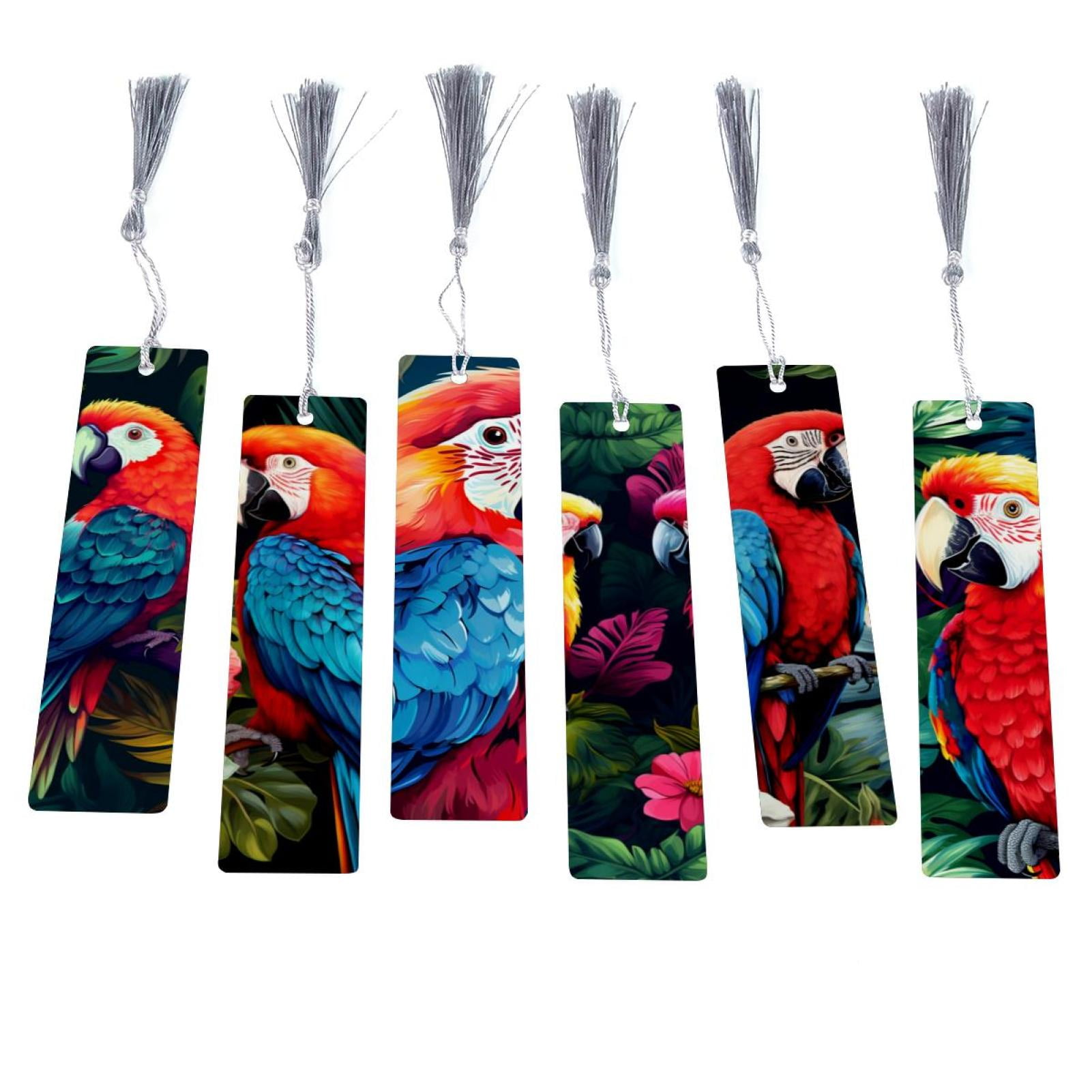 6PCS Parrot Retro Book Mark Vintage Metal Bookmark with Tassels ...