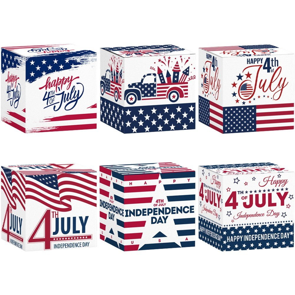 6PCS Party Packaging Box Three-dimensional Paper Candy Snack Packaging ...