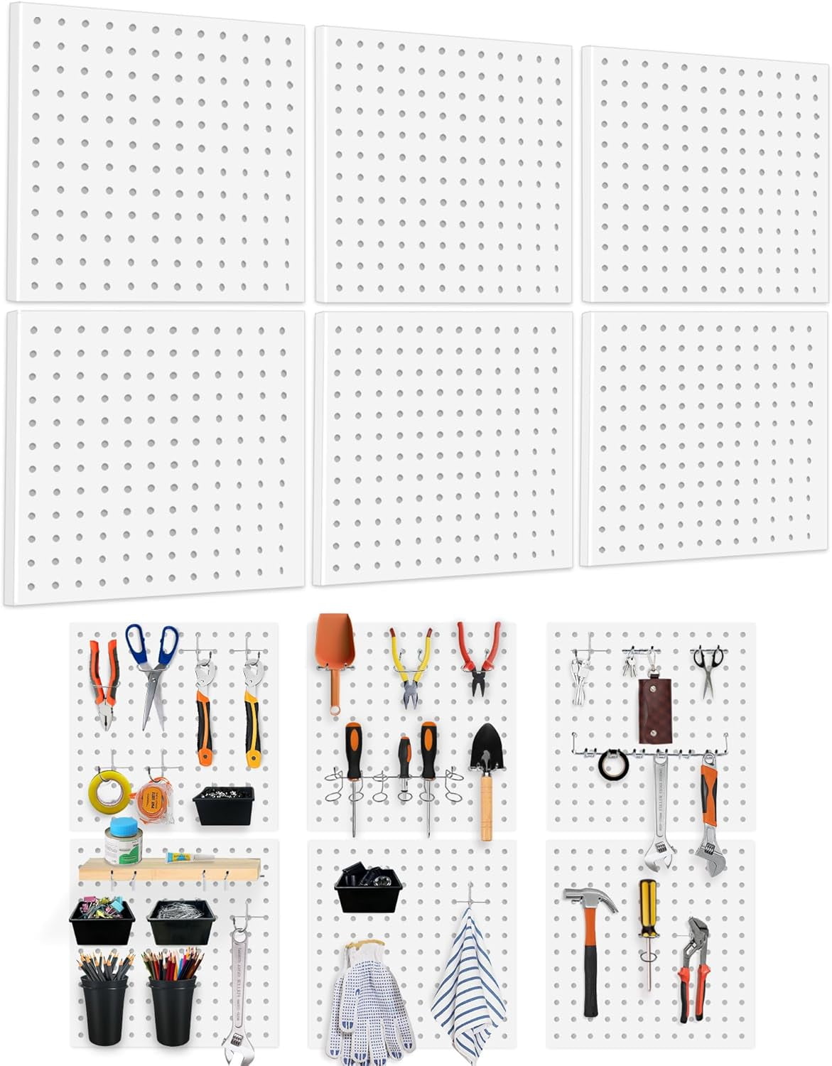 6PCS Pegboard,Metal PegBoard, Pegboard Wall Organizer, Pegboard Storage ... 6PCS Pegboard,Metal PegBoard, Pegboard Wall Organizer, Pegboard Storage ...