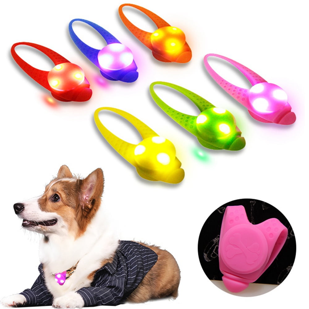 6PCS Pet Dog Cat Collar LED Lights, Clip on Light Up Collars Makes Your ...