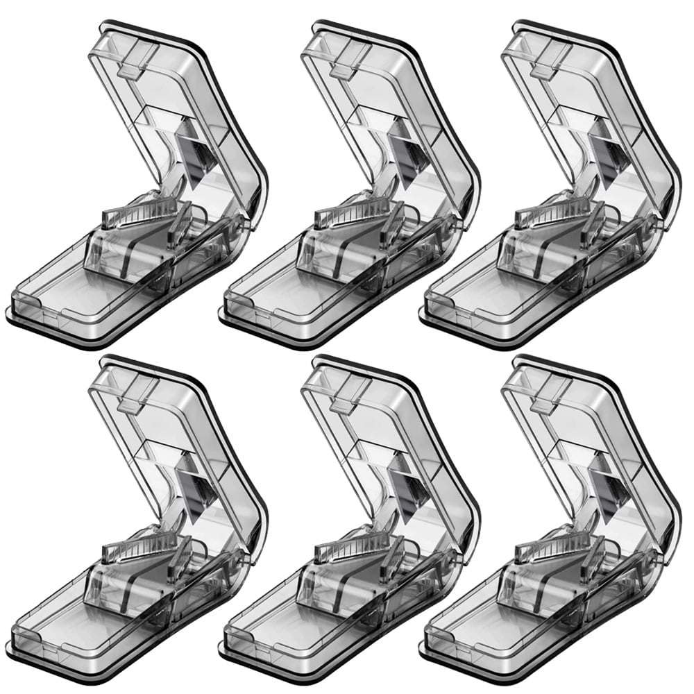 6PCS Pill Cutter for Small Pills, Tablet Splitter with Blade Guard ...