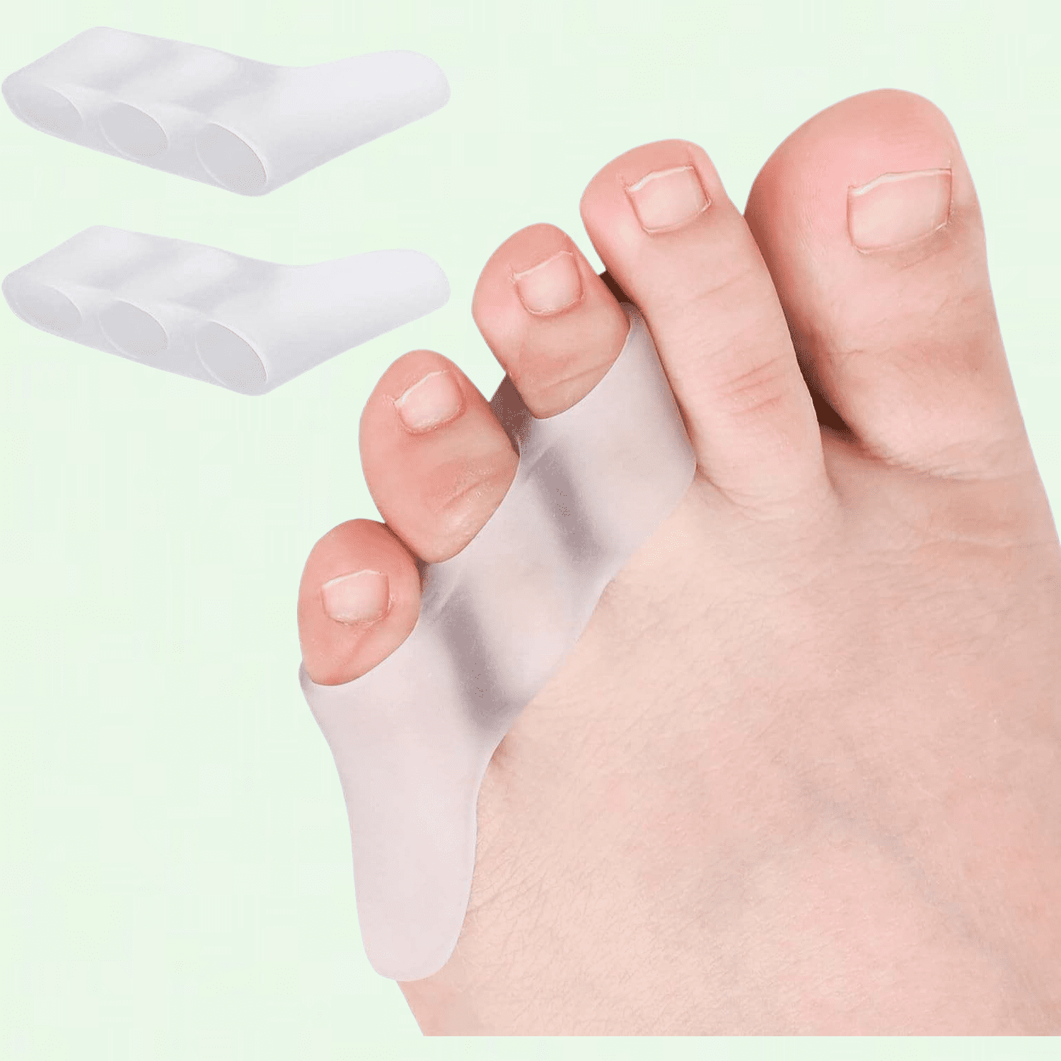 6PCS Pinky Toe Separator and Cushion, Soft Gel Toe Straightener for ...