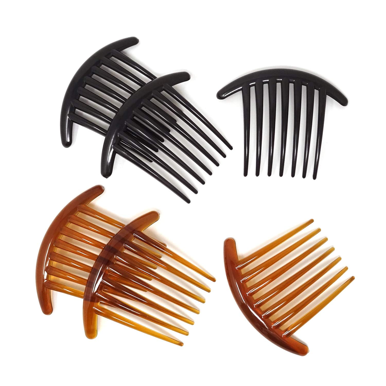 6PCS Plastic 7 Tooth French Twist Combs Hair Side Combs Clips Accessory ...