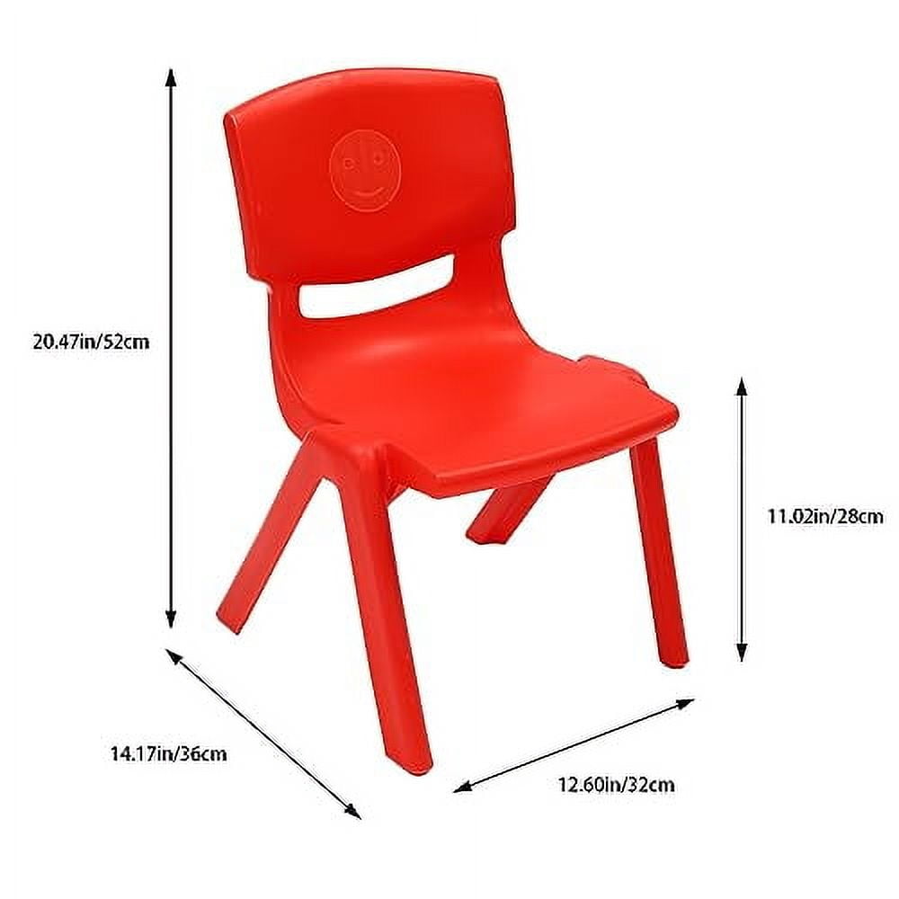 6PCS Plastic School Chair, Colorful School Stackable School Chairs with ...