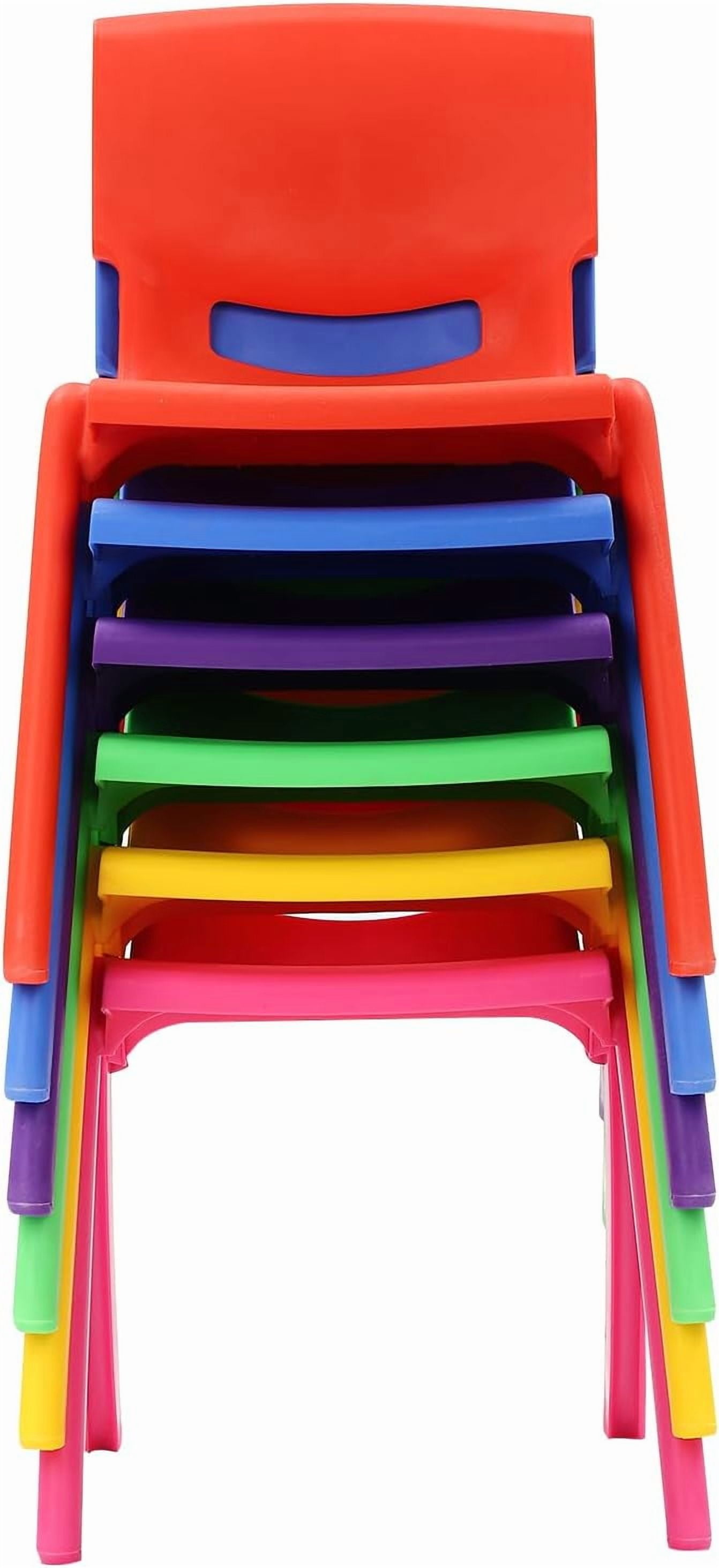 6PCS Plastic Stackable School Chairs, Colorful Stacking Preschool ...