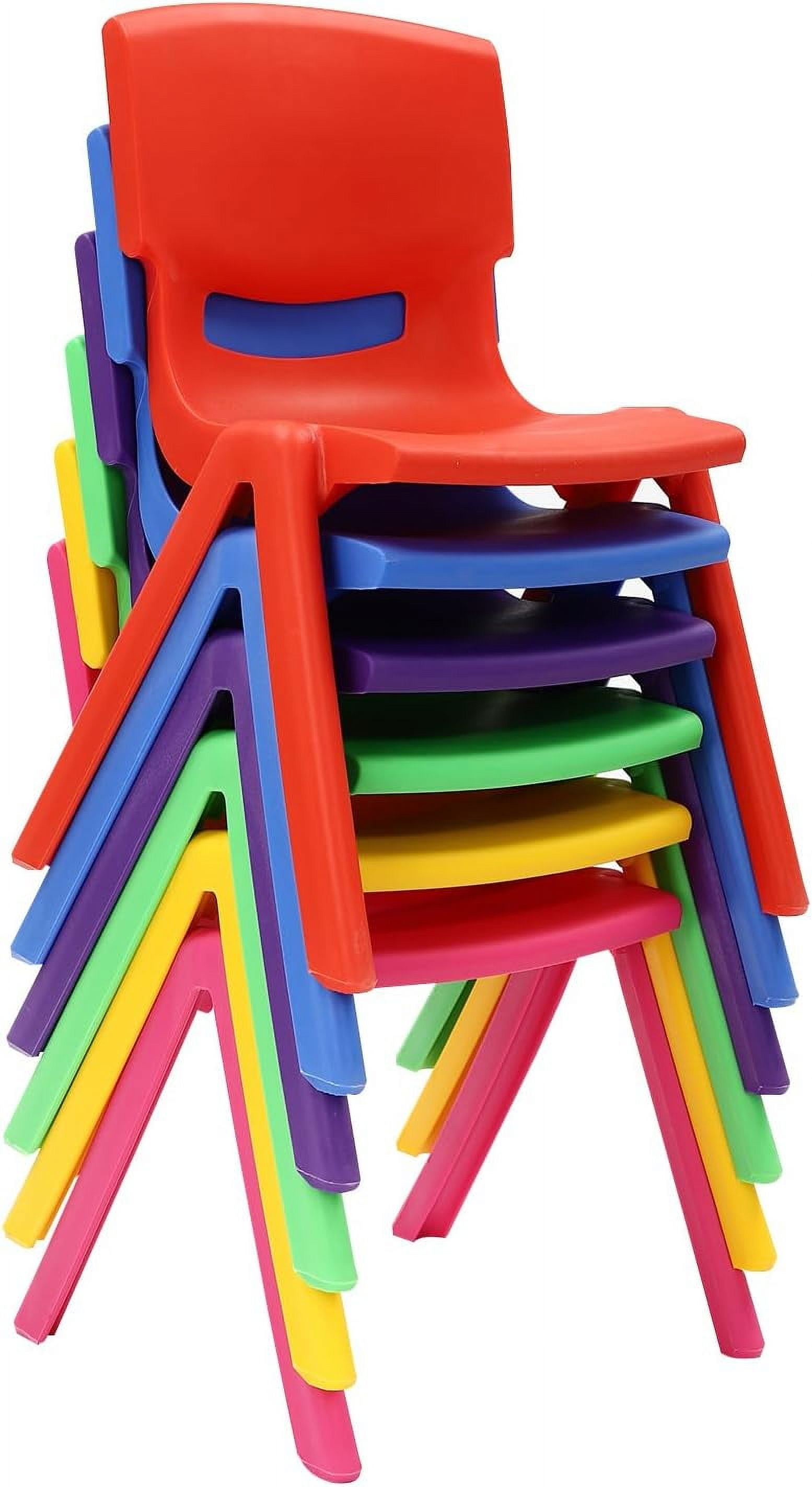 6PCS Plastic Stackable School Chairs, Colorful Stacking Preschool ...
