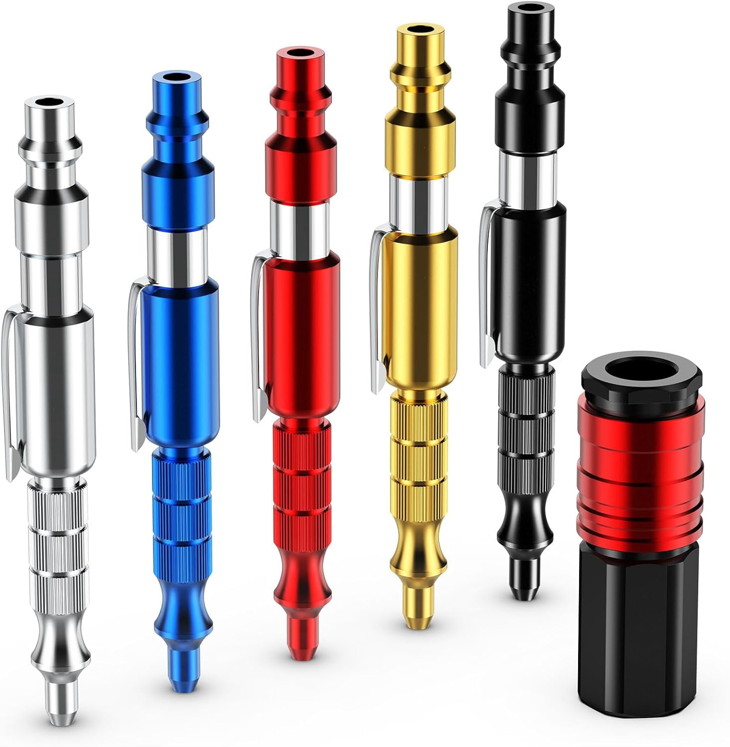 6PCS Pocket Color Air Blow Gun and Female Air Coupler, Industrial Style ...