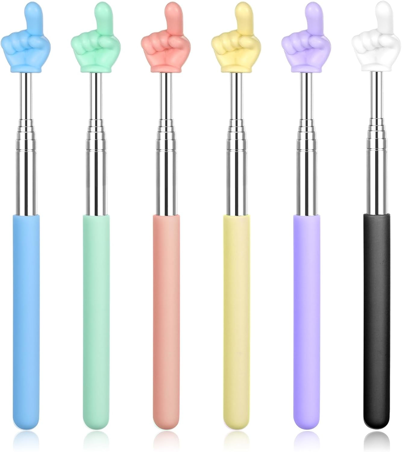 6PCS Pointer Finger Stick for Classroom, Telescopic Teachers Hands ...