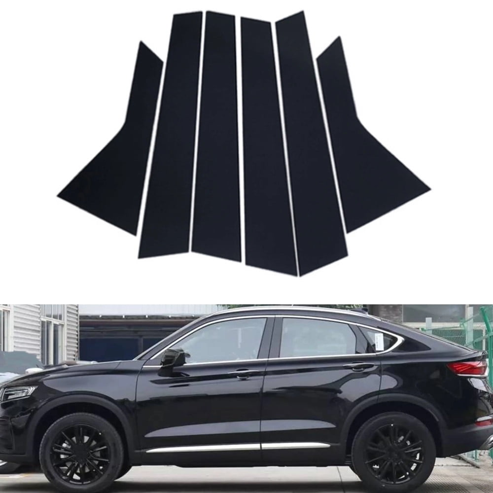 6PCS Polished Pillar Posts Window Trim Cover for Geely Tugella Xingyue FY11 2019 2020 Window ...