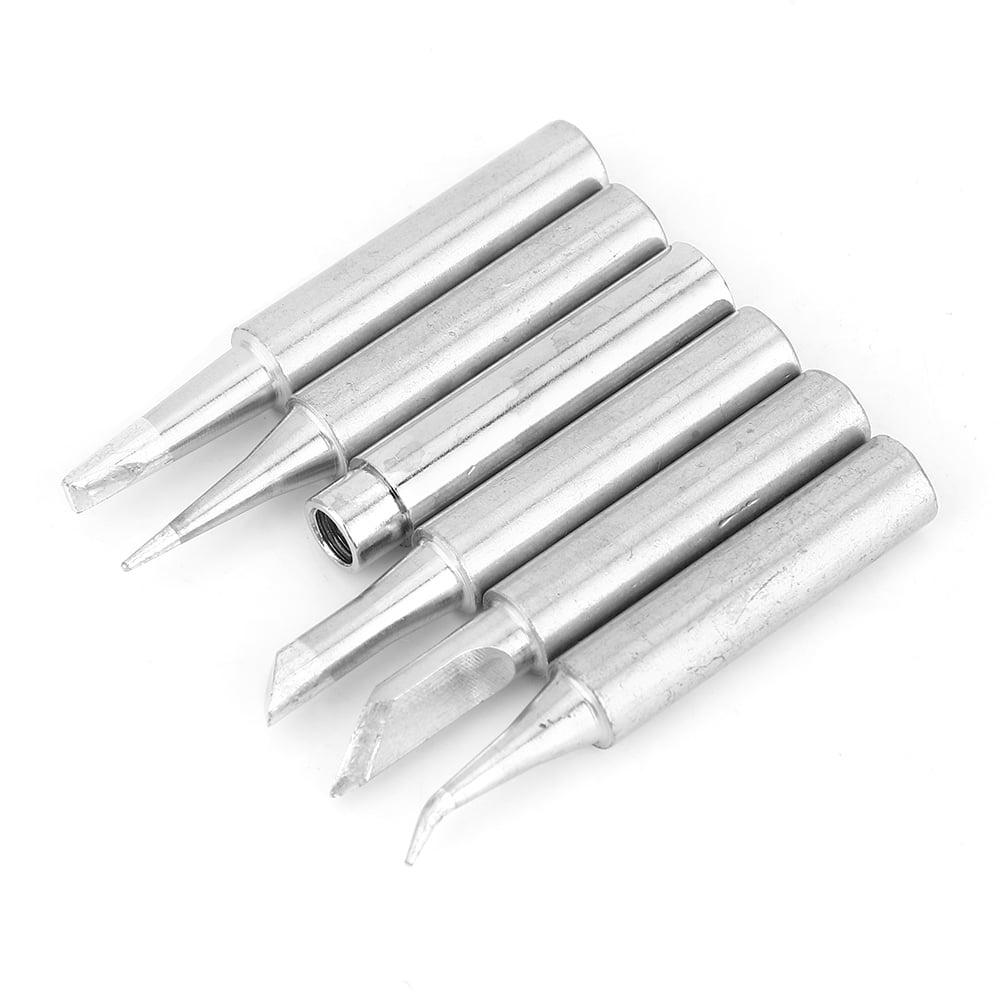 6PCS Replacement Soldering Solder Iron Tips Copper Welding Tips 6.25mm ...