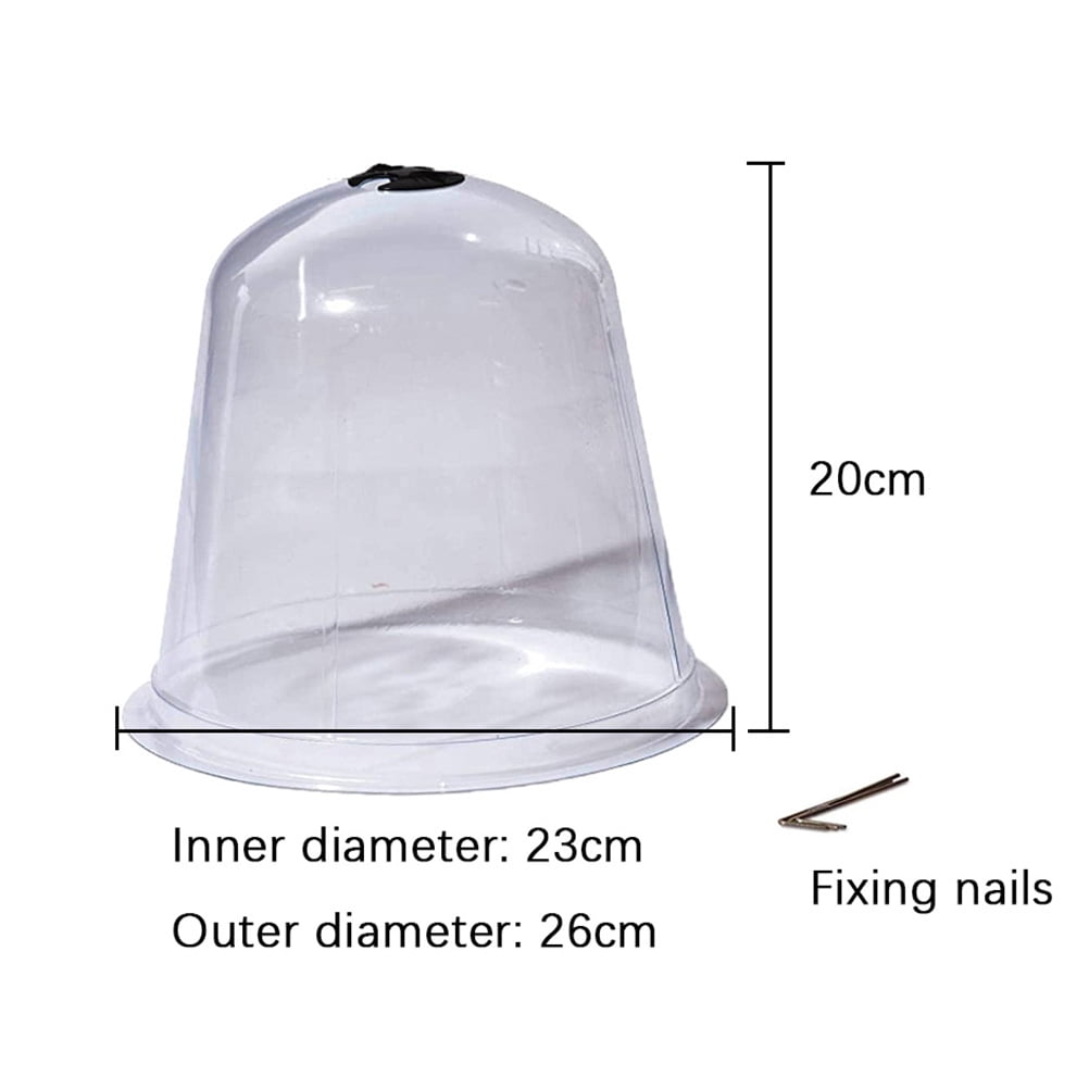 6PCS Reusable Garden Plant Cloche Plastic Dome Protective Seedling ...