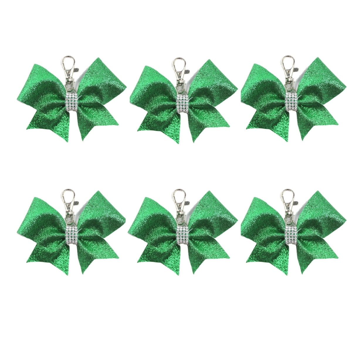 6PCS Rhinestones Keychain,Cheer Keychain,Glitter Bow Keychain,Hair Bow ...