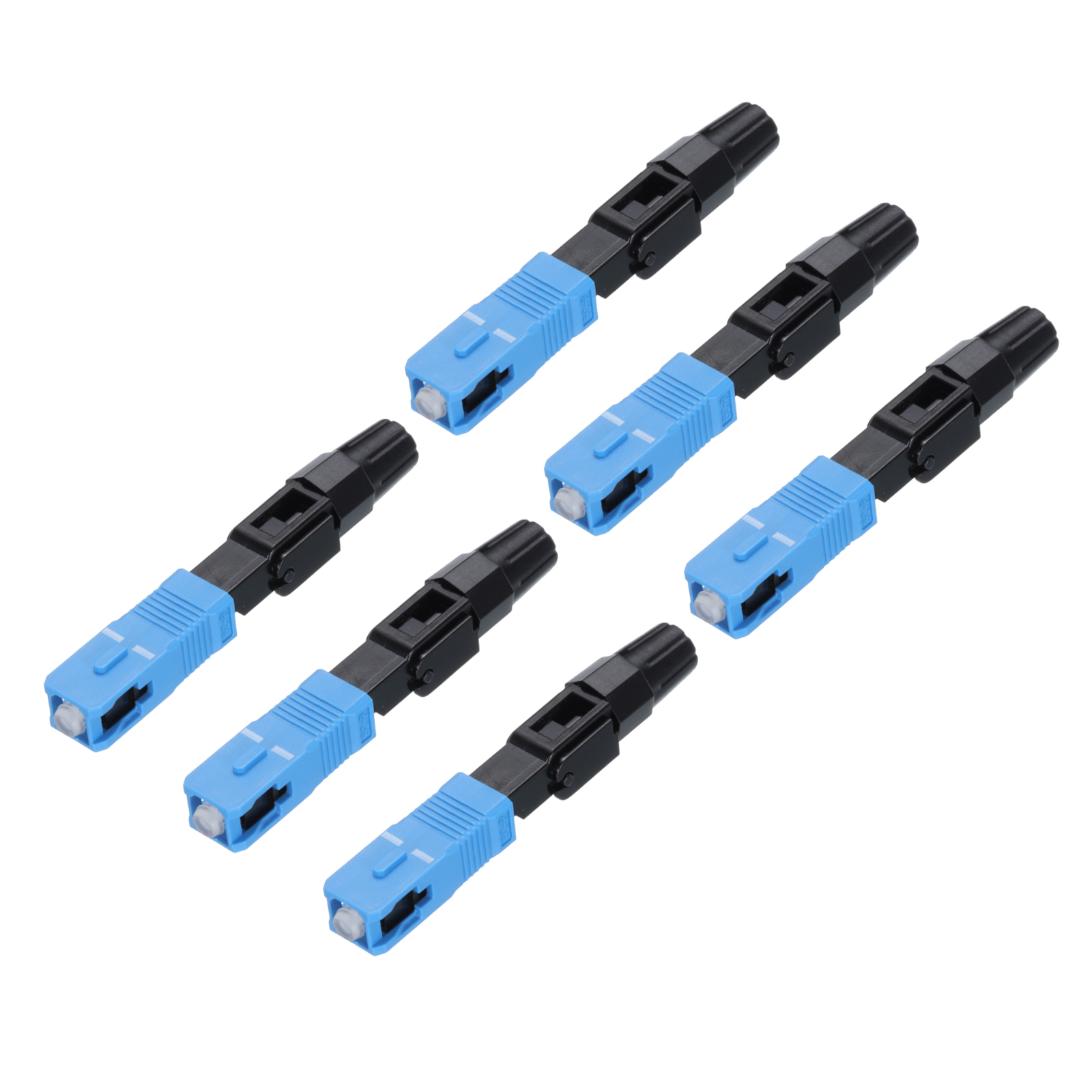 6PCS SC UPC Fiber Optic Quick Connector, Single Mode SC Fiber Optic Fast Connectors Adapter for ...