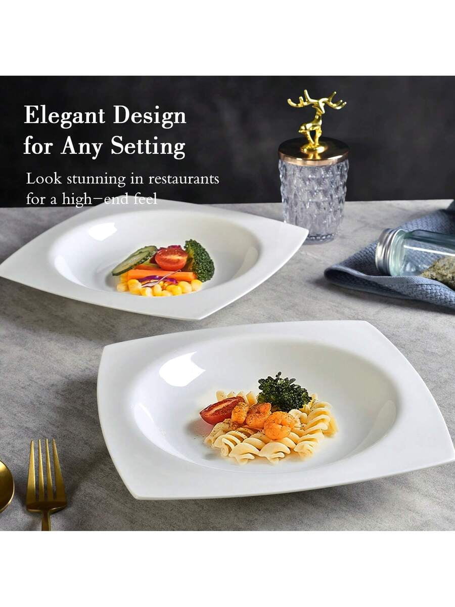 6PCS Salad Kitchen Plates,Square Plate Sets For Elegant Dining ...