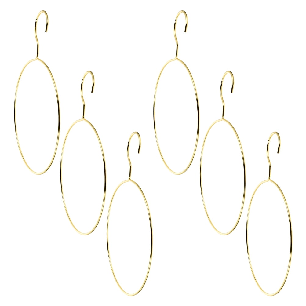 6PCS Scarf Ring Hangers Non-slip Belt Rack Tie Hanging Hooks Closet ...