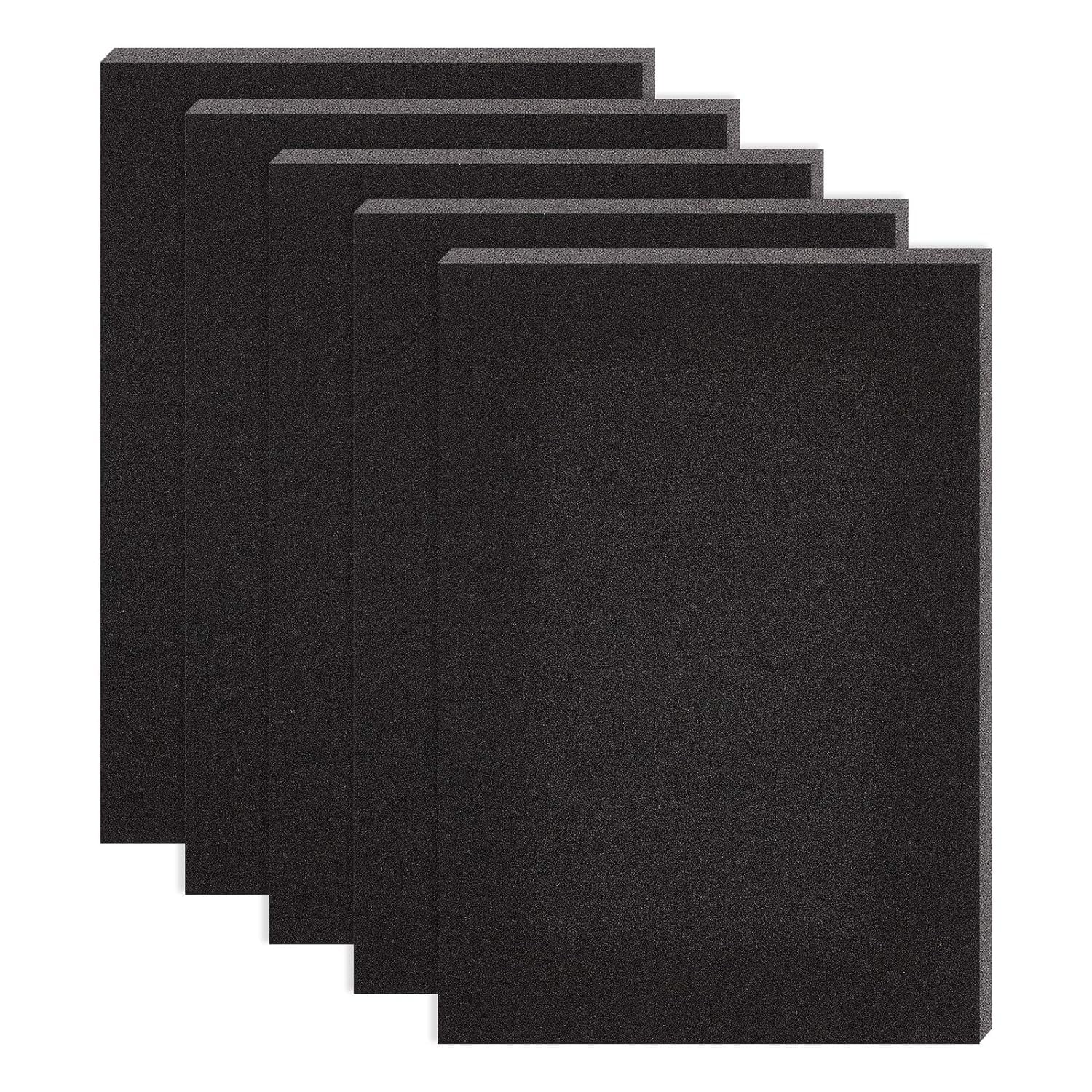 6PCS Self Adhesive Backed Foam Sheet 12x8 Inch Black Nonslip EVA Foam ...