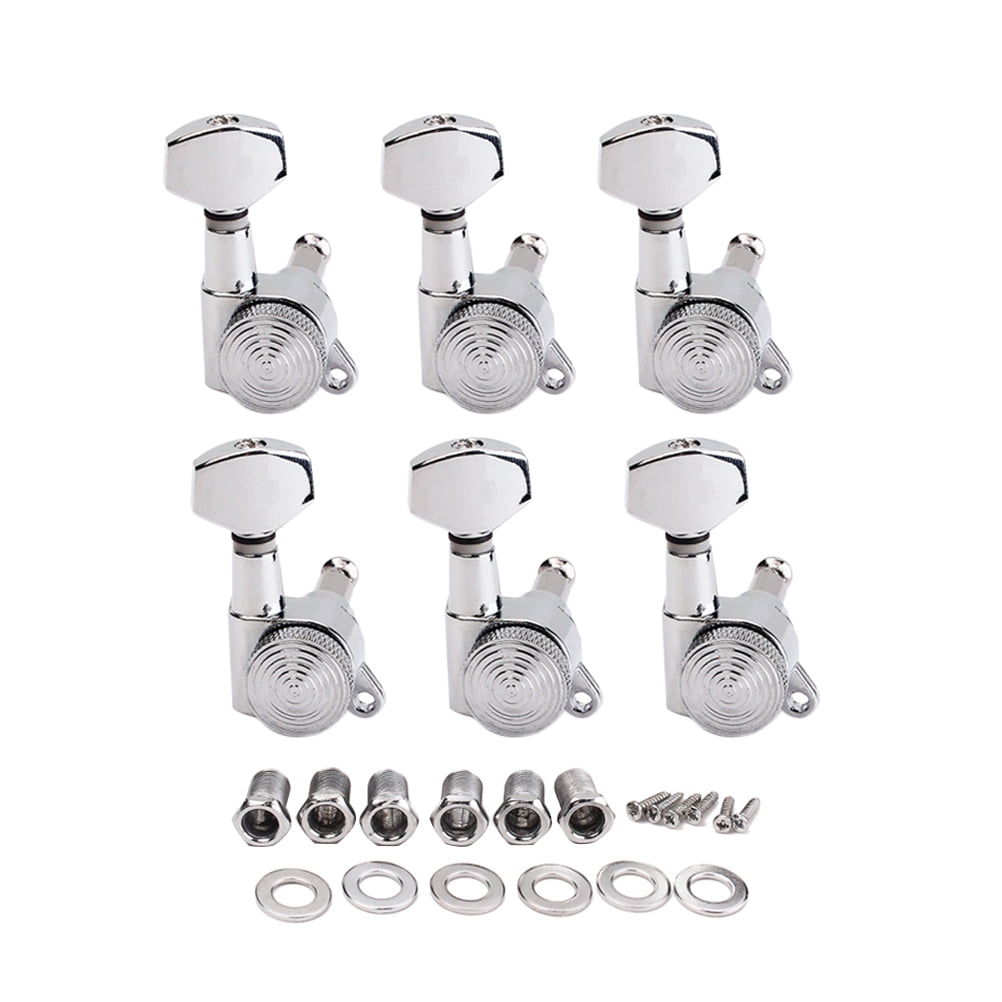 6PCS/Set Black Locked String Tuning Pegs key Tuners Machine Heads For ...