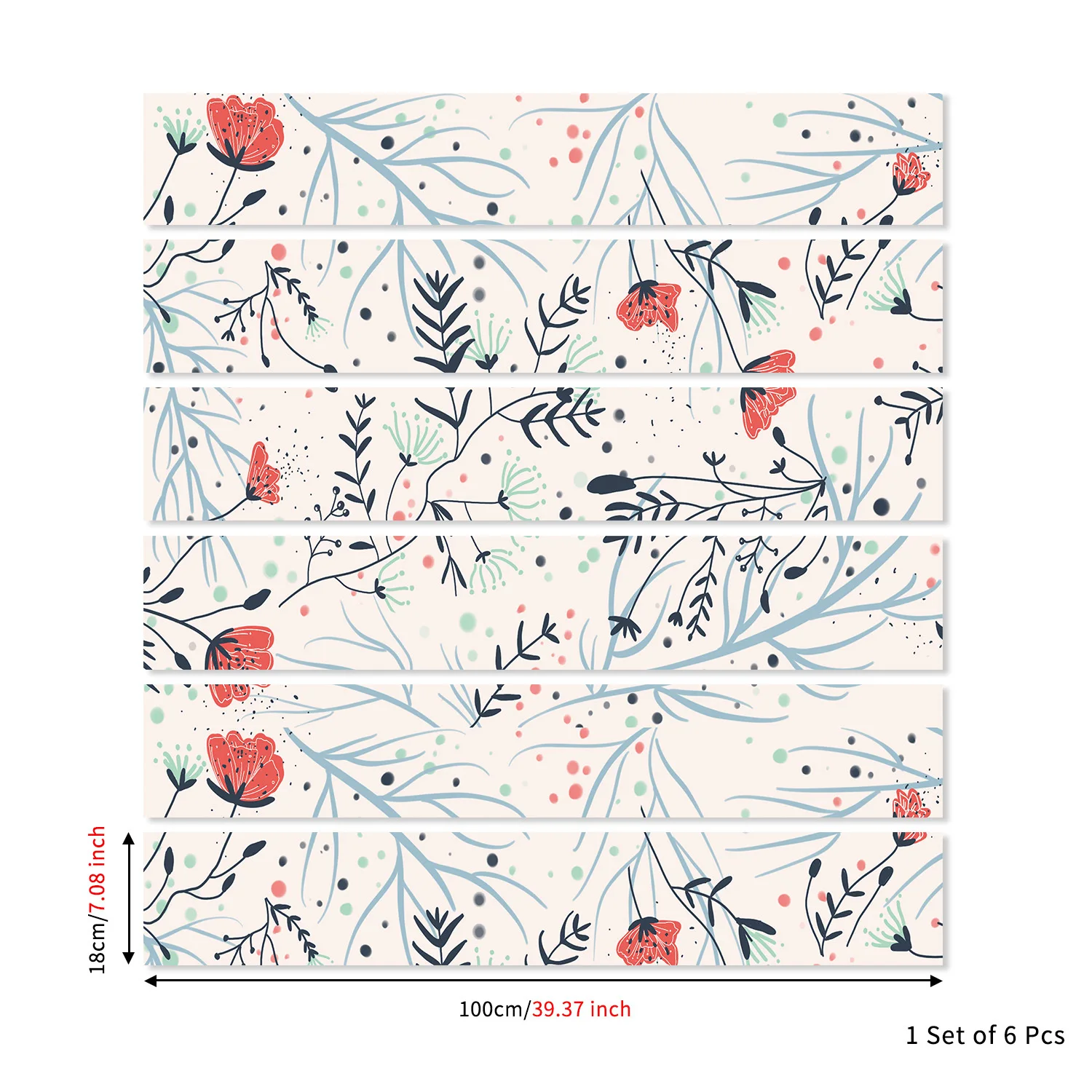 6PCS Set New Design Geometric Stair Stickers Home Riser Staircase ...