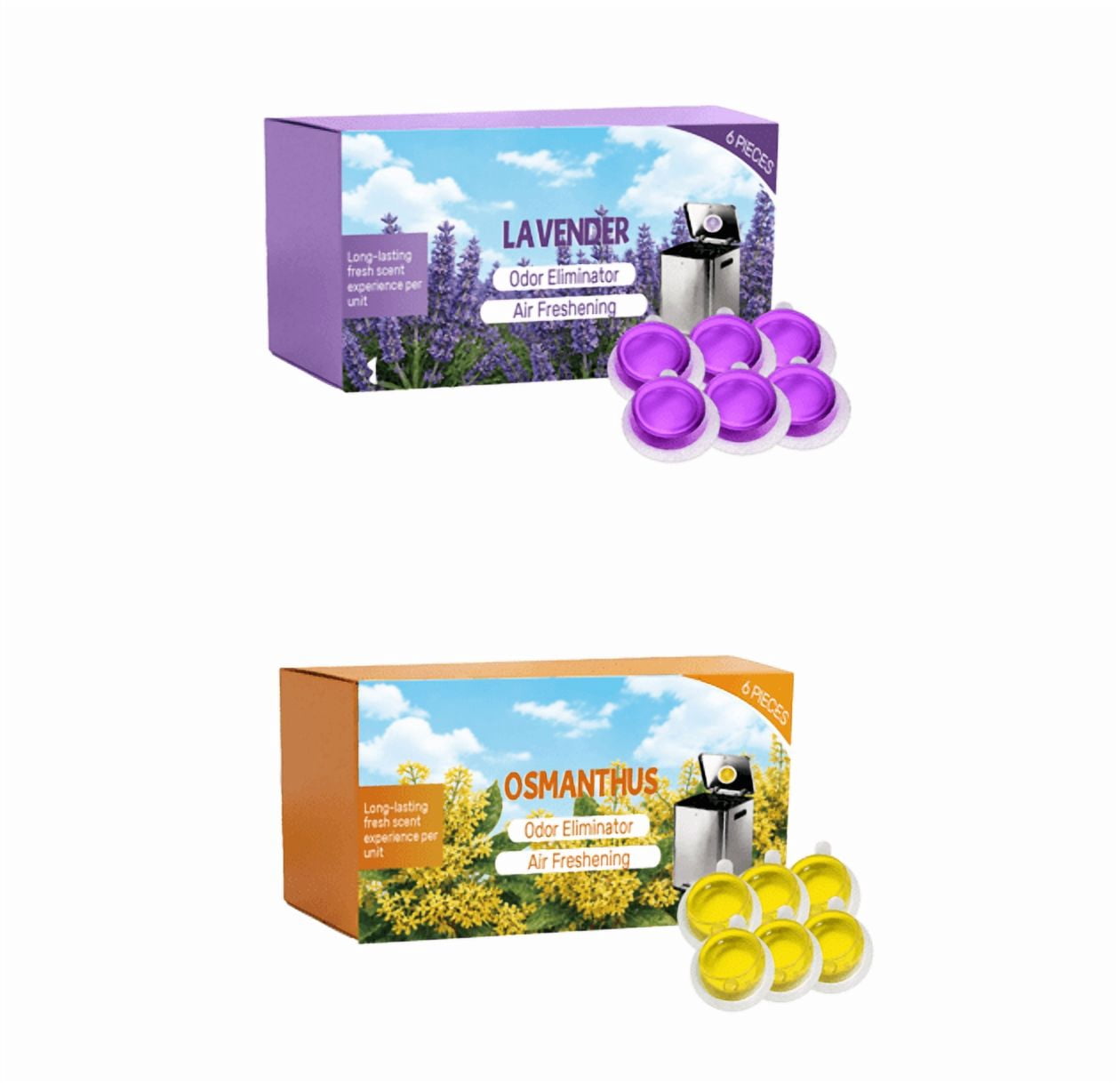 6PCS/Set Trash Odor Fighter, Value Pack Stick-On Deodorizer, Long ...