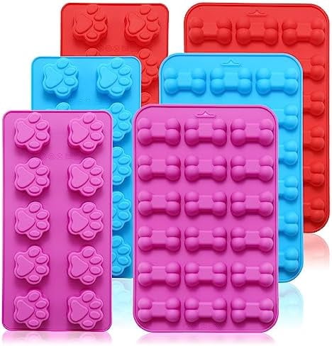 6PCS Silicone Molds Puppy Dog Paw and Bone, Elegant Chocolate Molds for ...