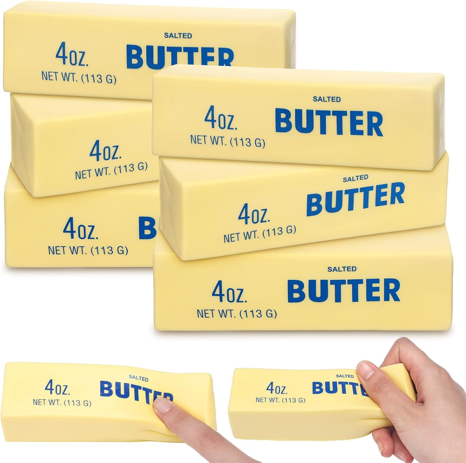 6PCS Slow Rising Squishing Butter Stick, Sticky Butter Sticks Squeeze ...