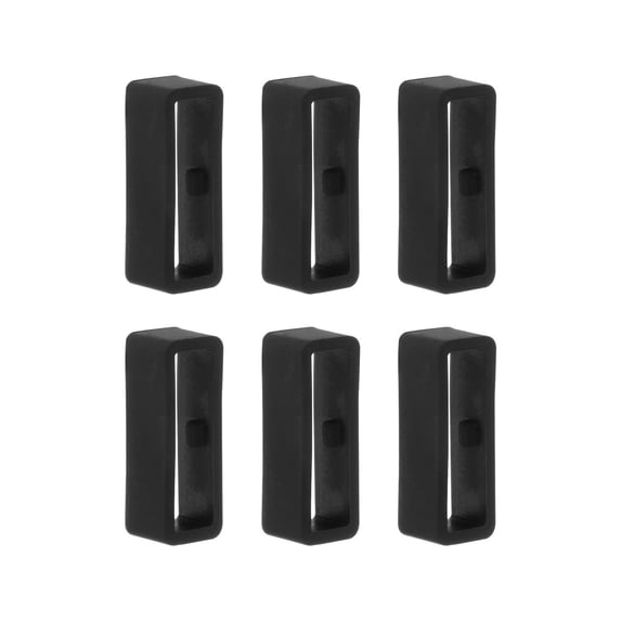 6PCS Smart Wristband Accessories Watch Strap Loop Fastener Rings Rubber ...