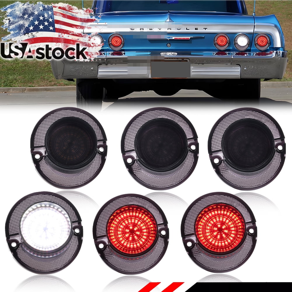 6PCS Smoked Lens Rear Bumper Reflector Lights Rear Light Reverse Light ...