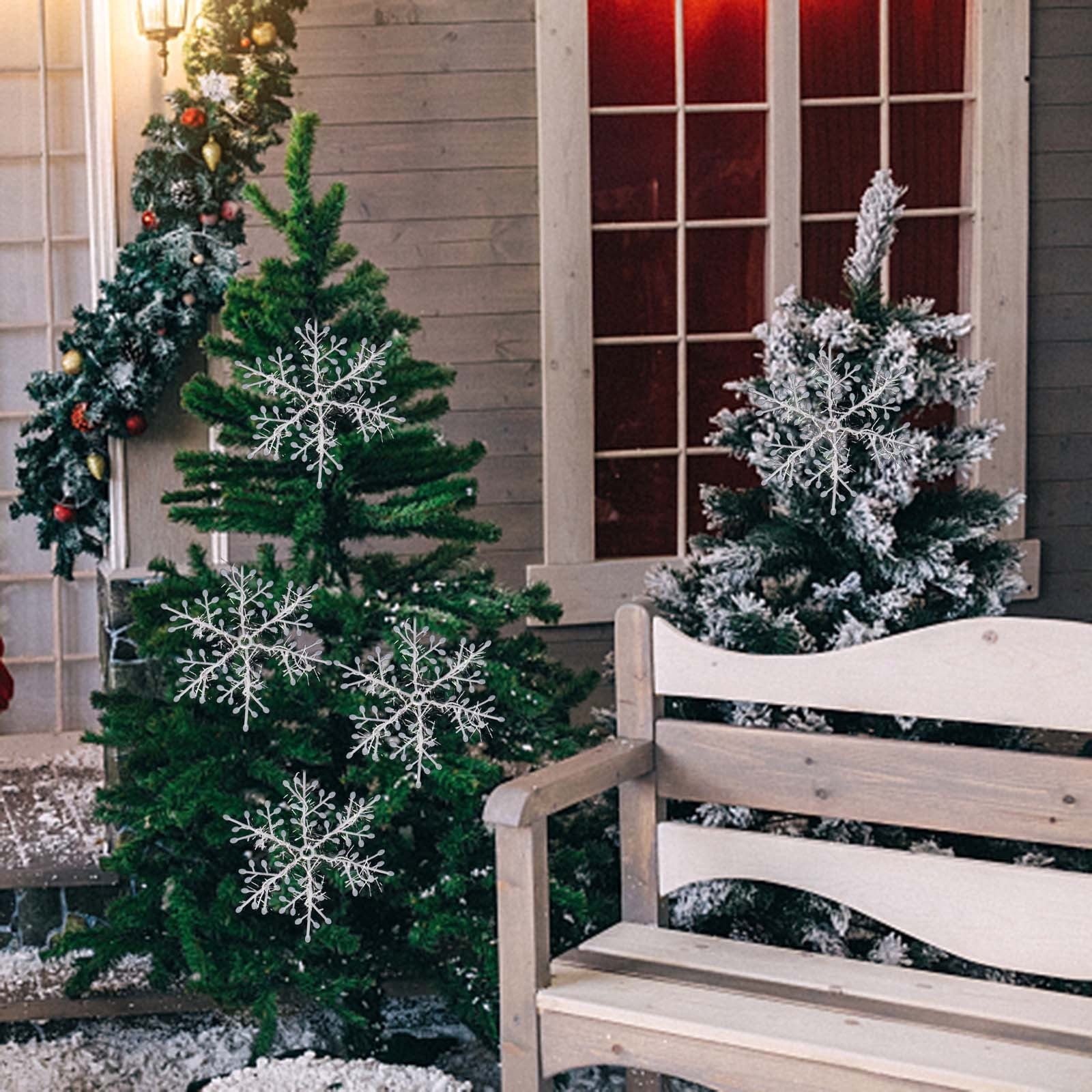 6PCS Snowflake Christmas Tree Decor, Xmas Decorations Clearance Tree ...