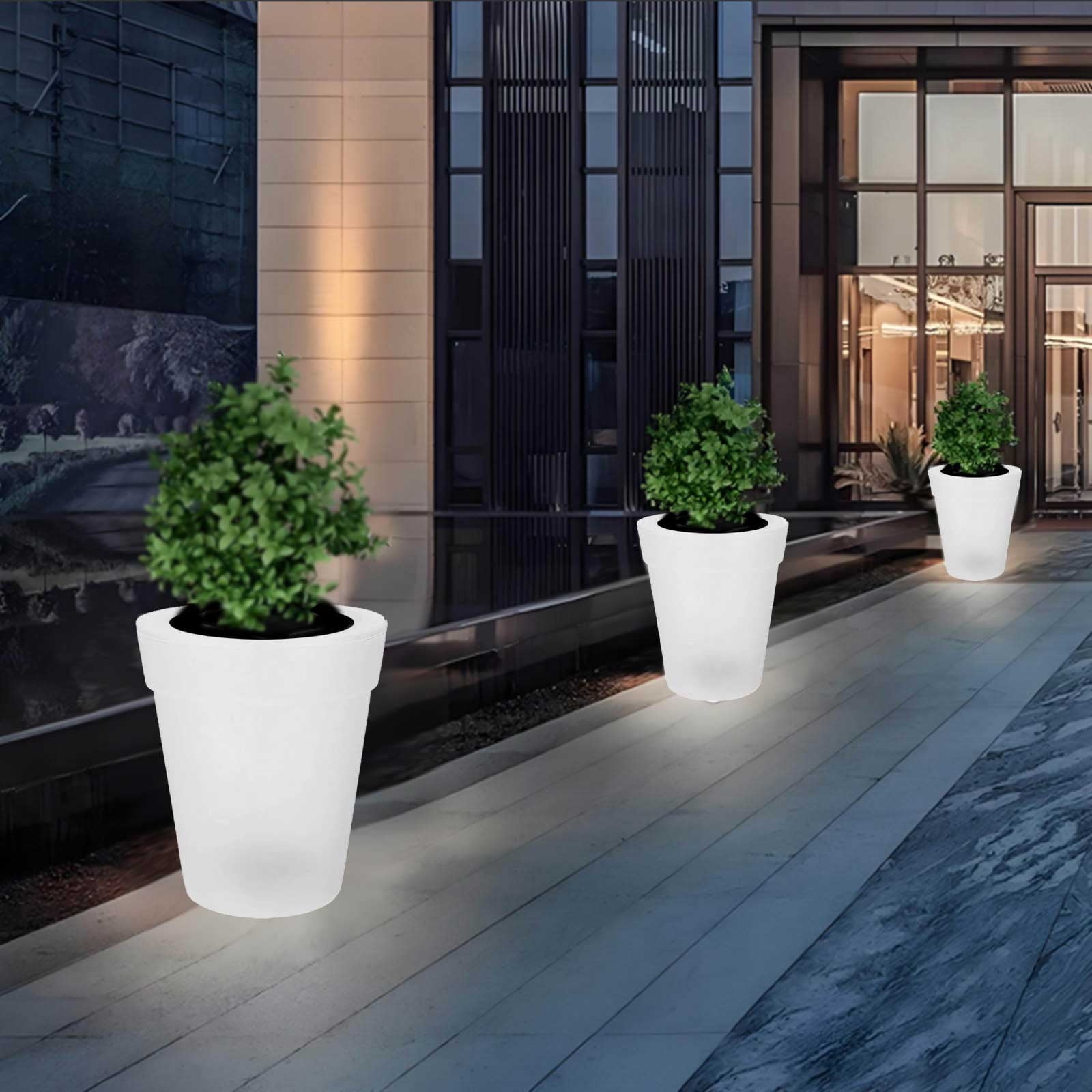 6PCS Solar Flower Pot Lights Outdoor – Waterproof LED Illuminated ...