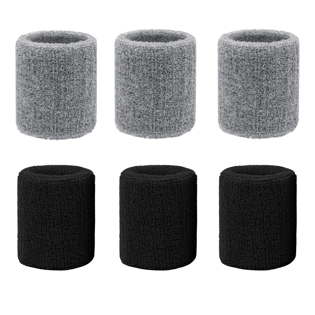 6PCS Sport Wrist Bands Absorbent Sweatband Wrist Sweatbands for Women ...
