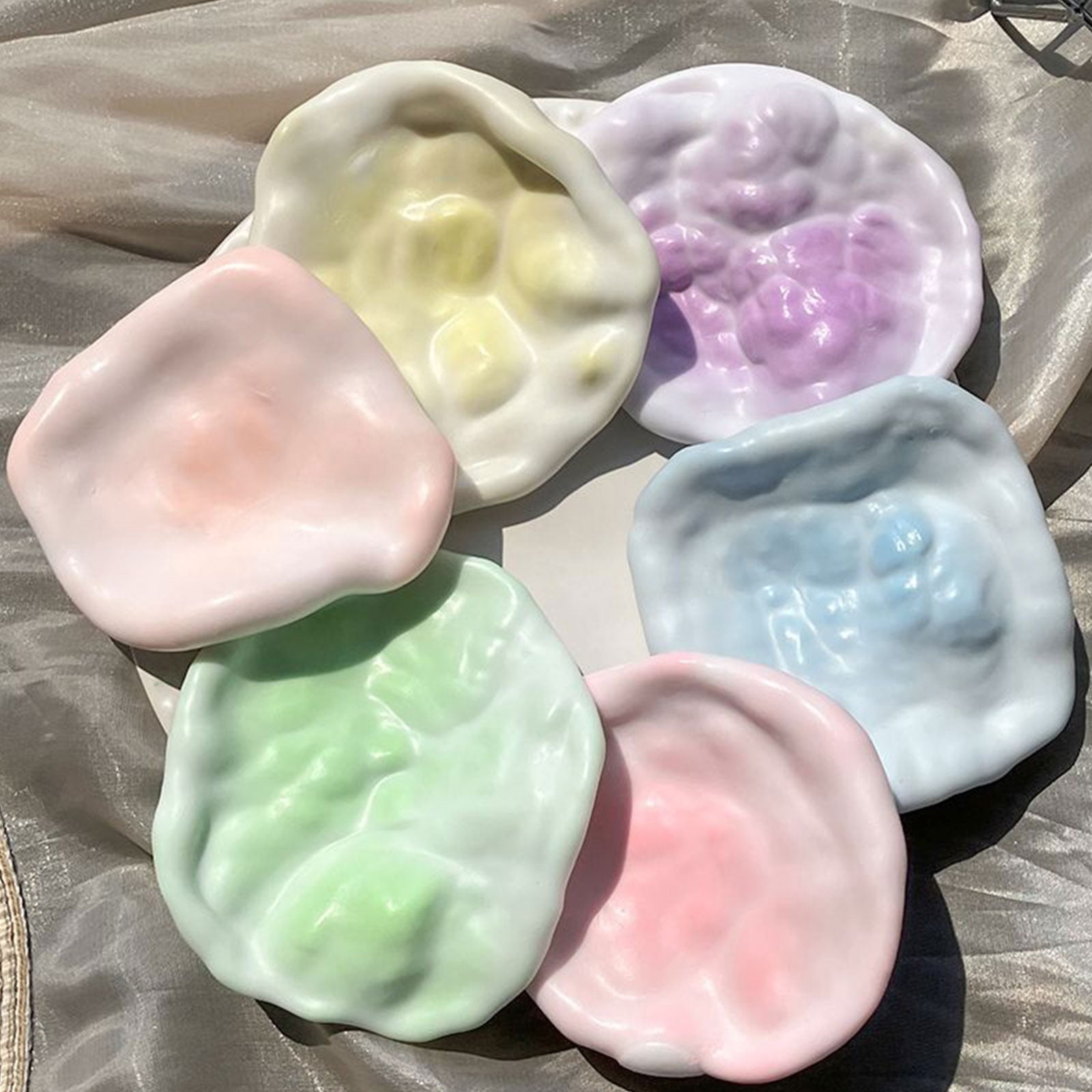 6PCS Squishy Glutinou Rice Squishy Fidget Toys, DIY Shaped Glutinou ...